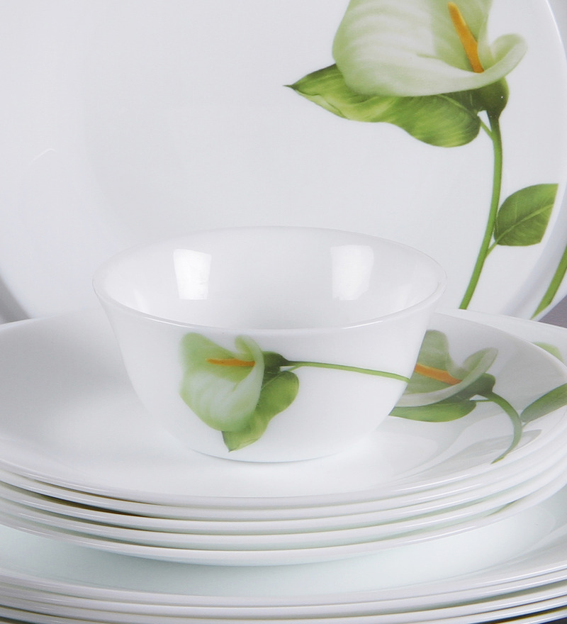 Bộ chén đĩa thủy tinh Diva Ivory I.B 10 món (La Opala) | Sapakitchen