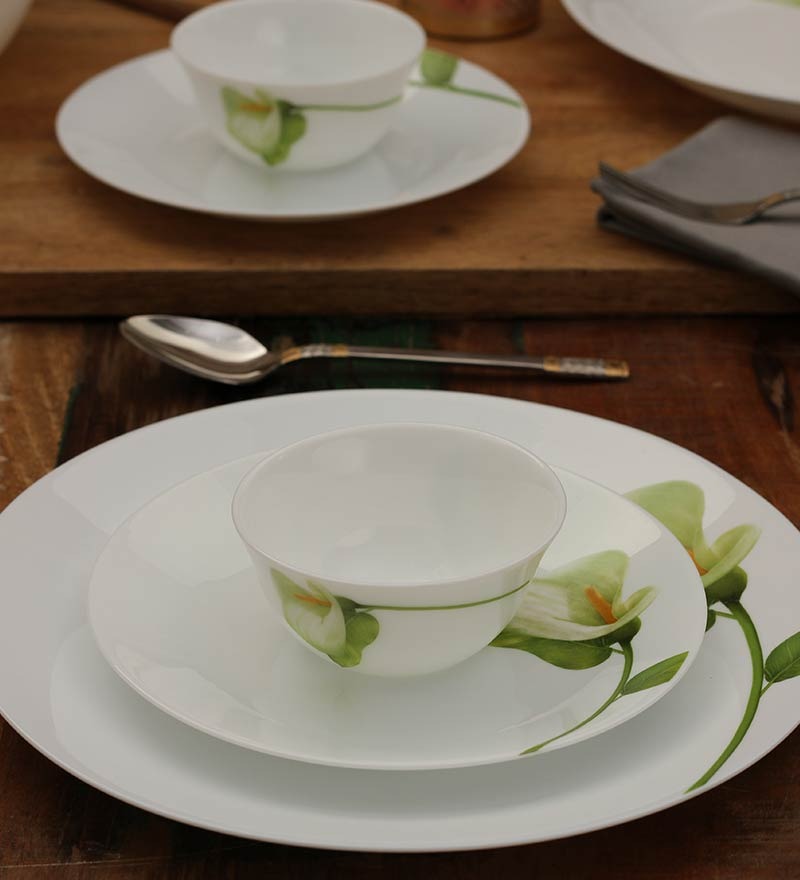 Bộ chén đĩa thủy tinh Diva Ivory I.B 12 món (La Opala) | Sapakitchen